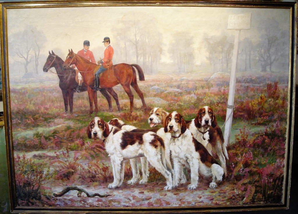 Scène de chasse à courre, tableau signé Tristan Lacroix | Demandez une ...
